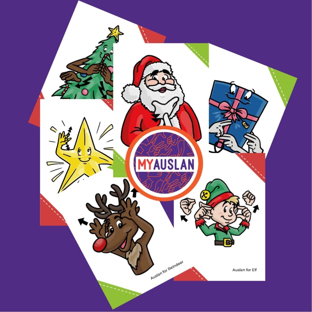 Auslan Xmas Cards 6 Pack - MyAuslan