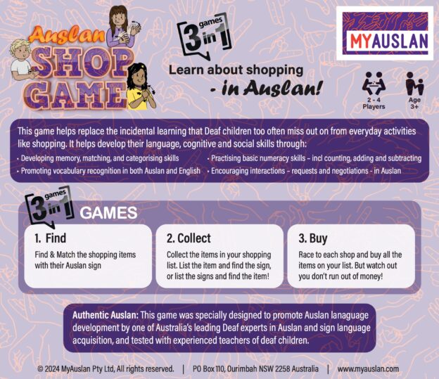 Auslan Shop Game - MyAuslan